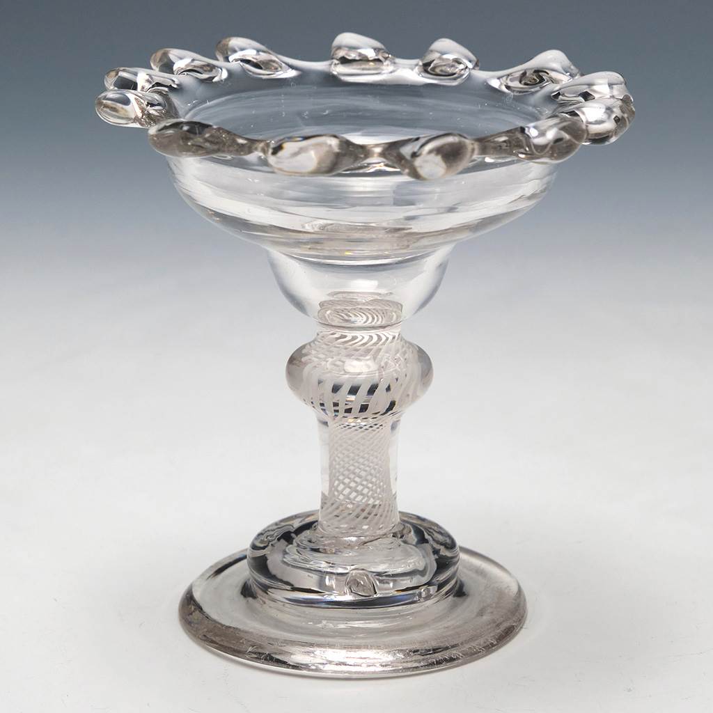 Opaque Twist Dog Tooth Sweetmeat Glass c1760
