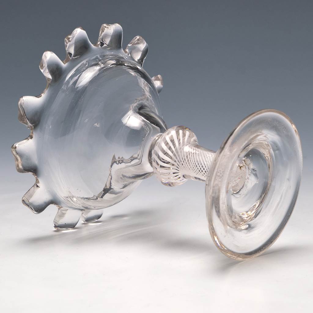 Opaque Twist Dog Tooth Sweetmeat Glass c1760