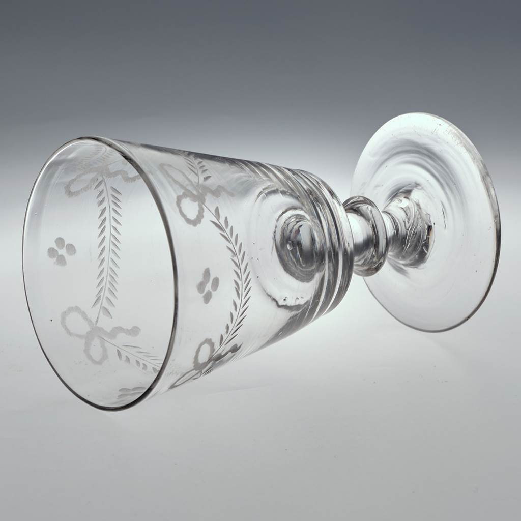 Engraved Bucket Bowl Rummer c1820