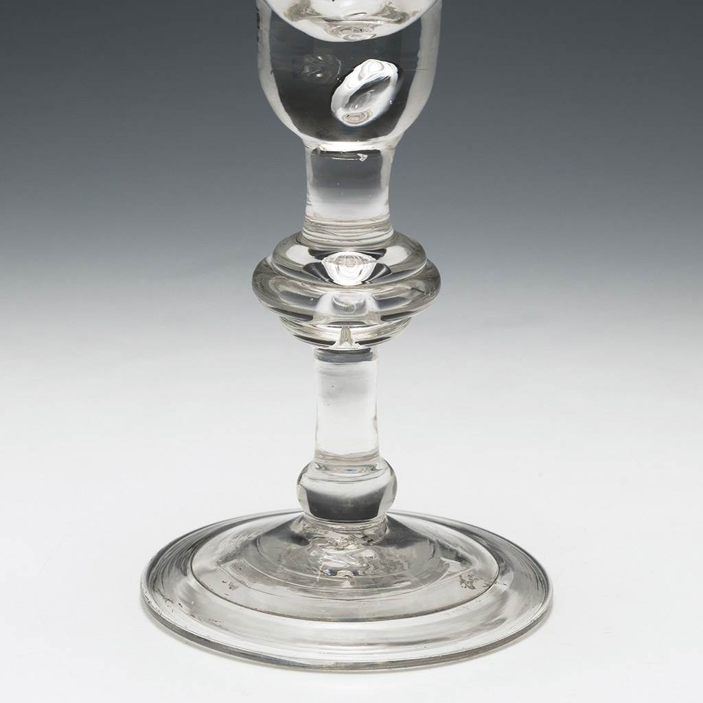 Georgian Wine Glass Annular Knop Stem c1730
