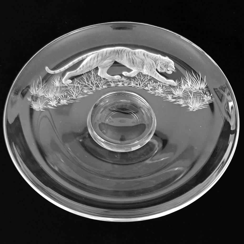 Michael Fairbairn Engraved Stuart Crystal Jubilee Dish 1977
