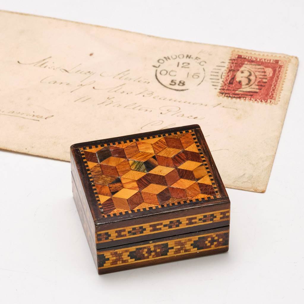 Tunbridge Ware Stamp Box c1840