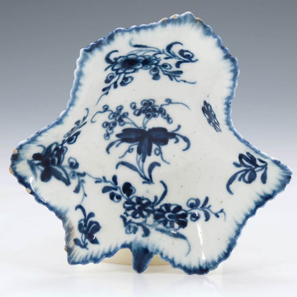 First Period Worcester Porcelain Pickle Dish c1765