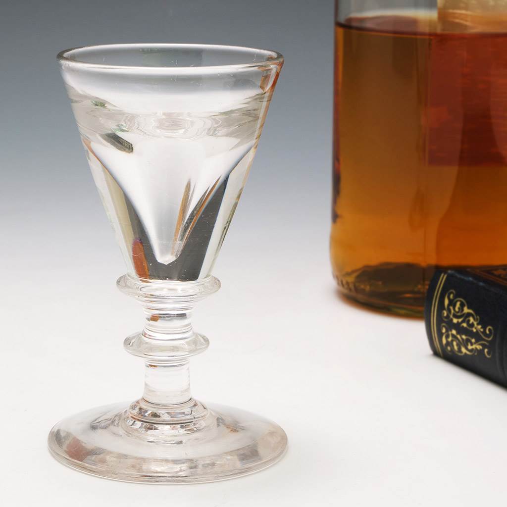 Deceptive Bowl Georgian Dram Glass c1820