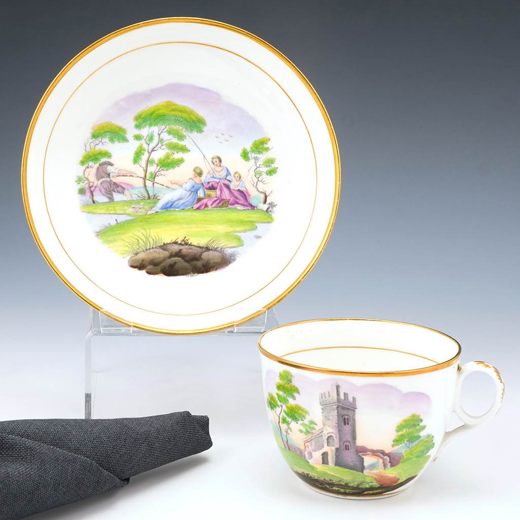 New Hall Tea Cup & Saucer c1815