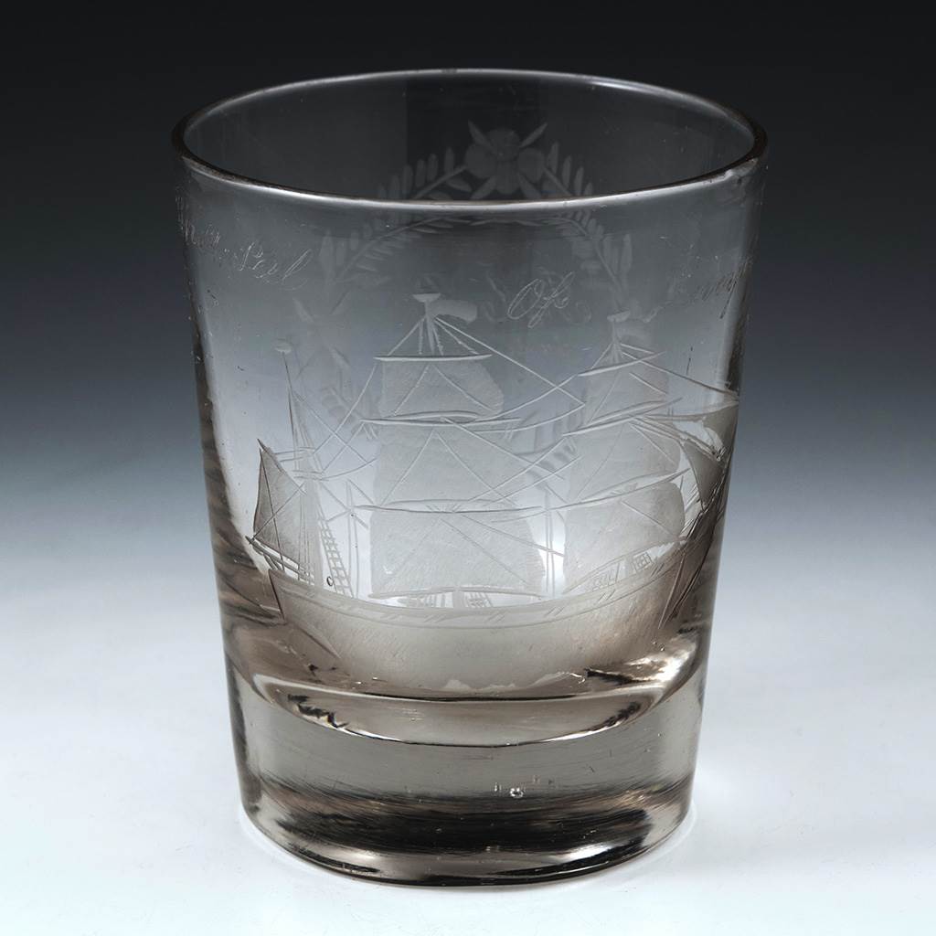 Wheel Engraved Victorian Tumbler c1850