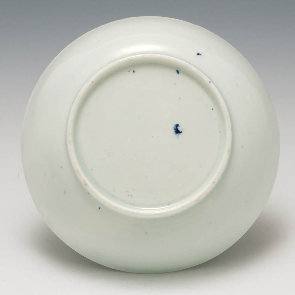 A Lowestoft “Three Flowers Pattern” Tea Bowl and Saucer c1775