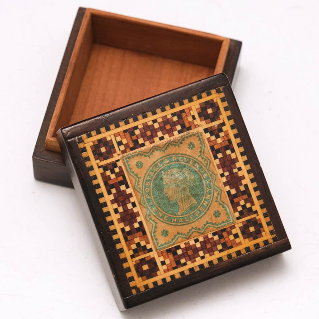 Tunbridge Ware Stamp Box c1890