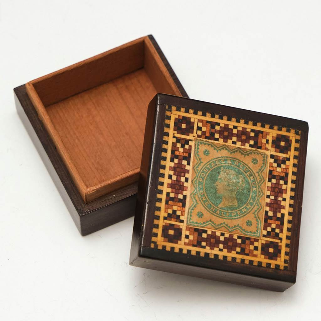 Tunbridge Ware Stamp Box c1890