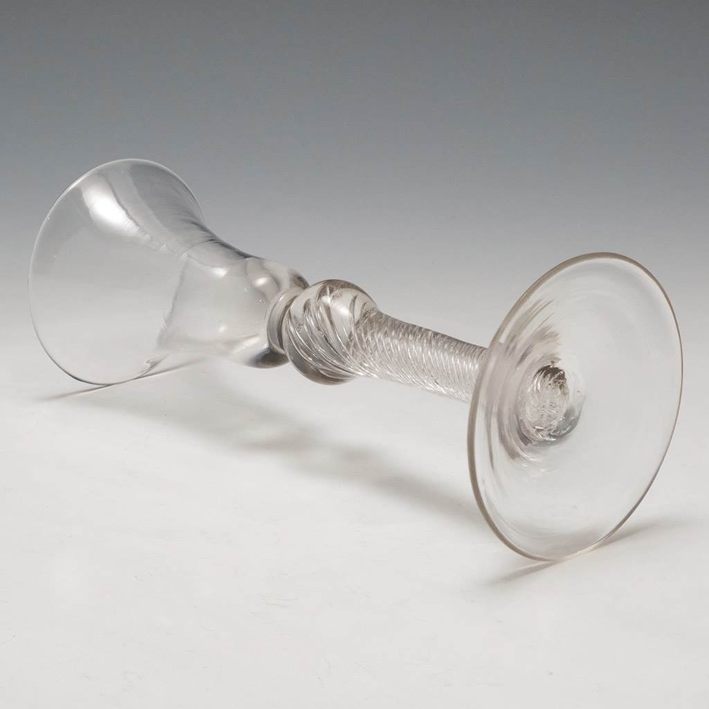 Georgian Composite Stem Wine Glass c1750
