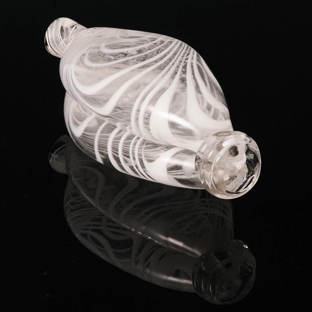 Nailsea Glass Gimmel Flask c1840