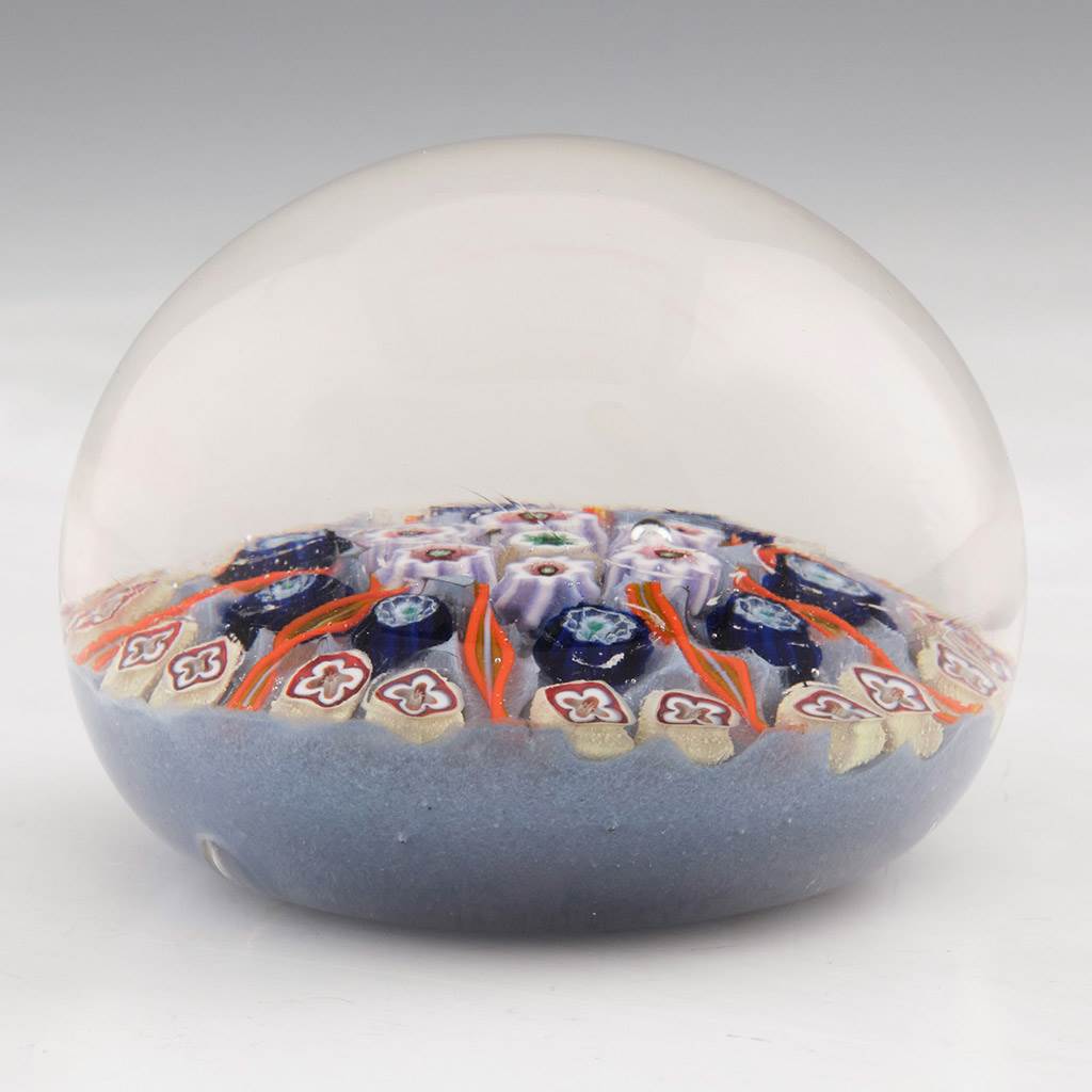 A Large 3″ Eight Spoke Vasart Radial Concentric Paperweight c1950