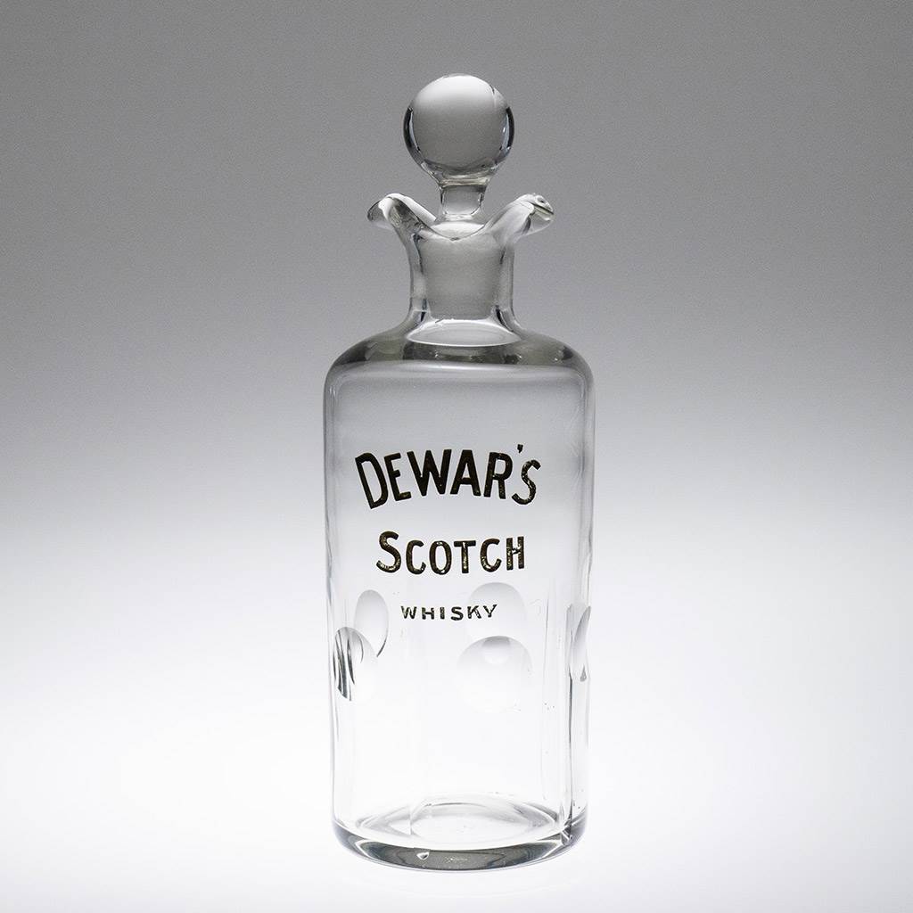 A Dewars Engraved And Gilded Licensed Trade Whisky Decanter Bottle c1890