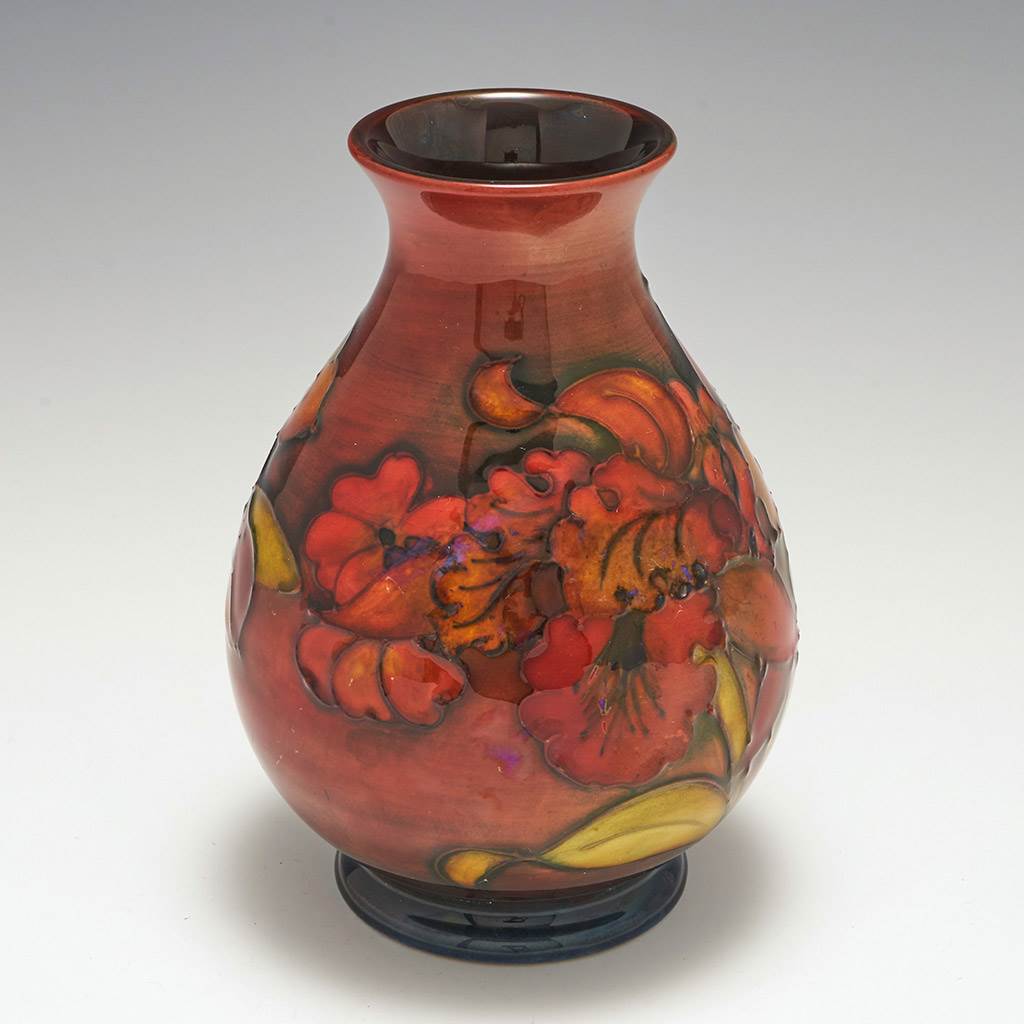 A Walter Moorcroft Pottery Flambe Vase c1955