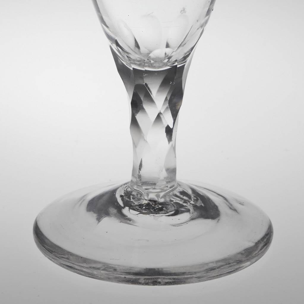Antique Port Glass with Facet Cut Stem c1770