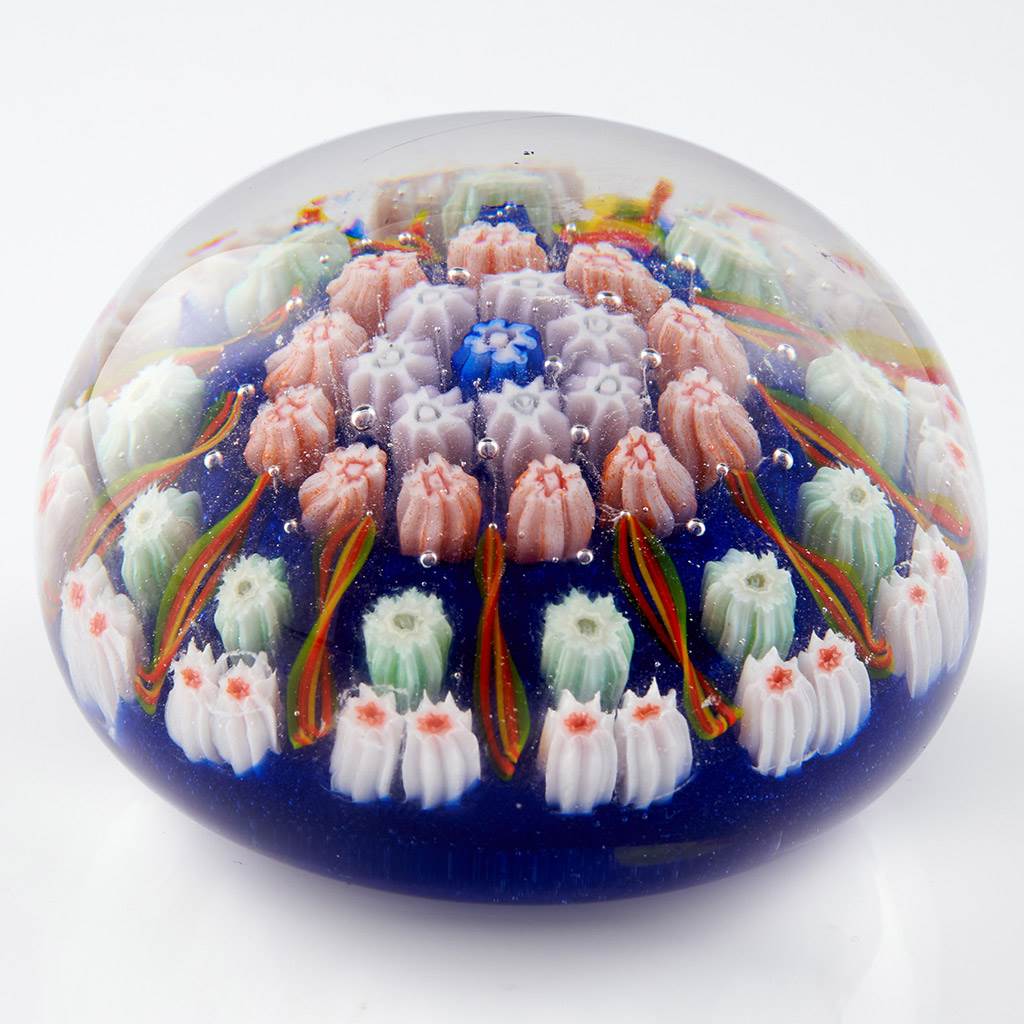 A Vasart Eleven Spoke Radial Concentric Paperweight c1950