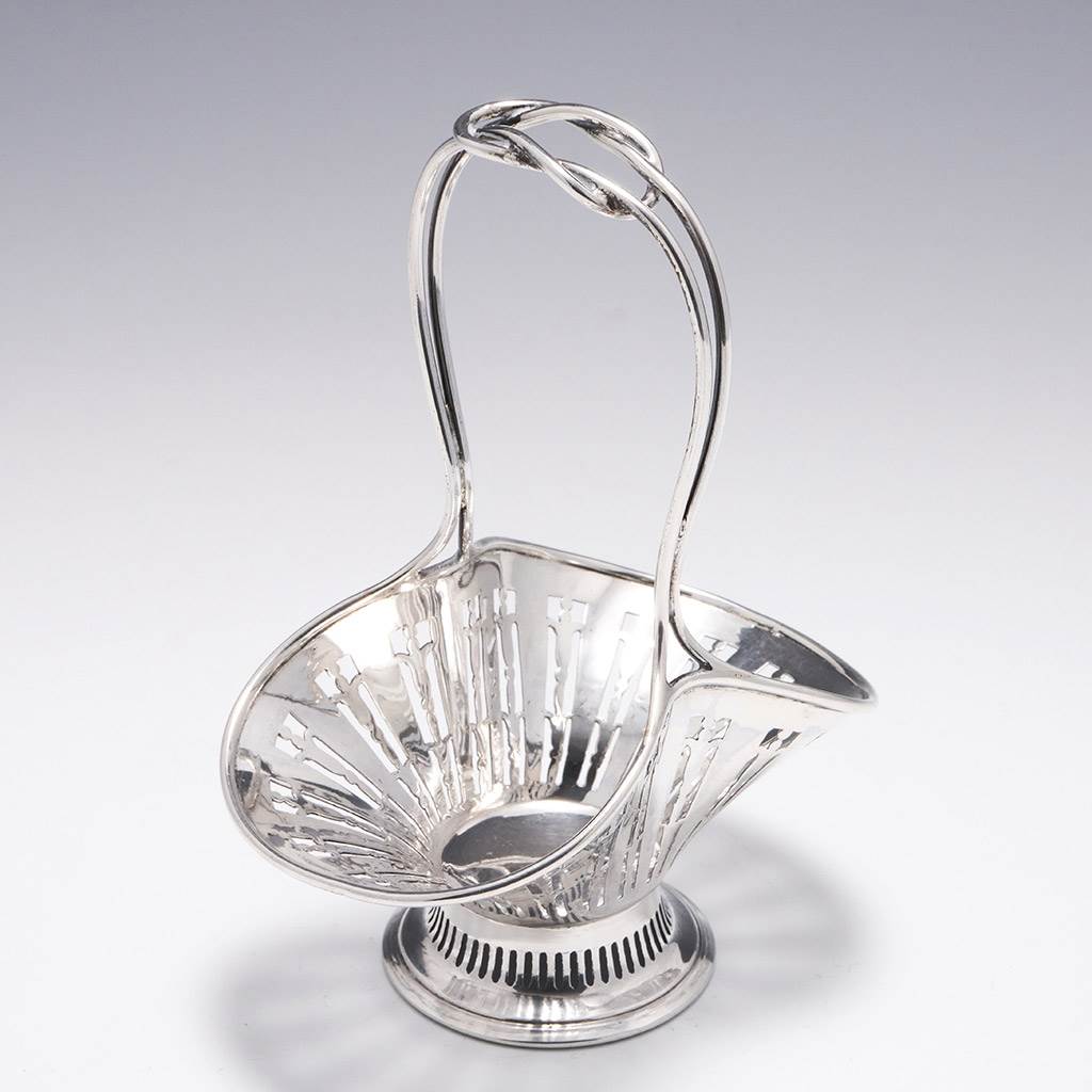 Hallmarked Pierced Silver Basket by Asprey 1911