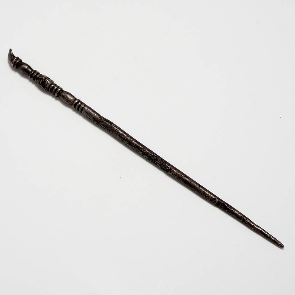 Viking Silver Decorated Pin With Cosmetic Spoon, 11th Century