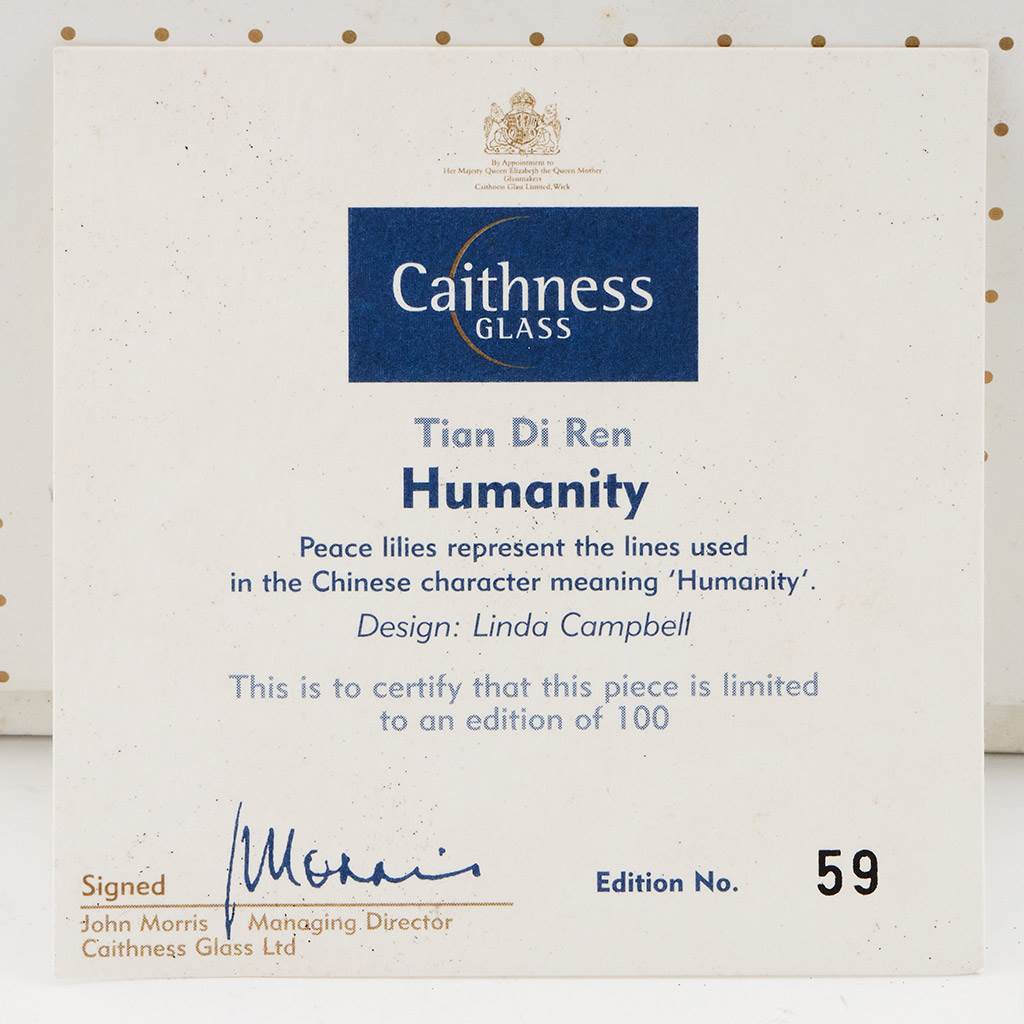 A Caithness Tian Di Ren Humanity Paperweight By Linda Campbell 2004