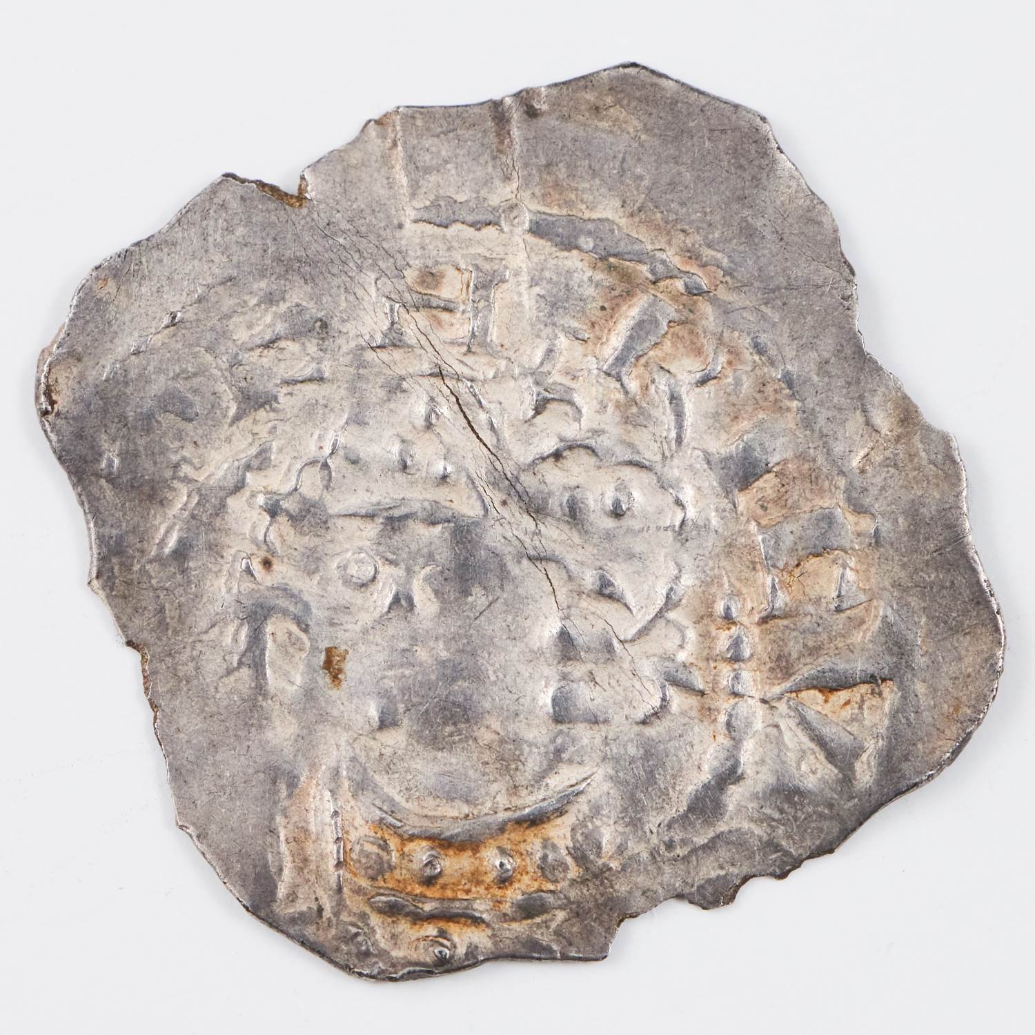 Henry I Silver Penny Quadrilateral on Cross Fleury Type Ipswich,1125-1135