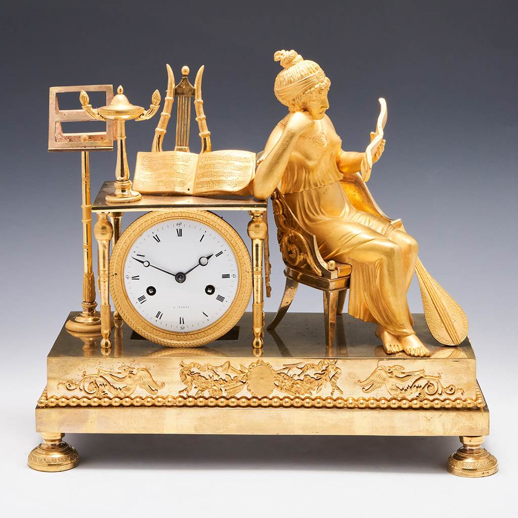 A French Empire Ormolu Mantel Clock c1810
