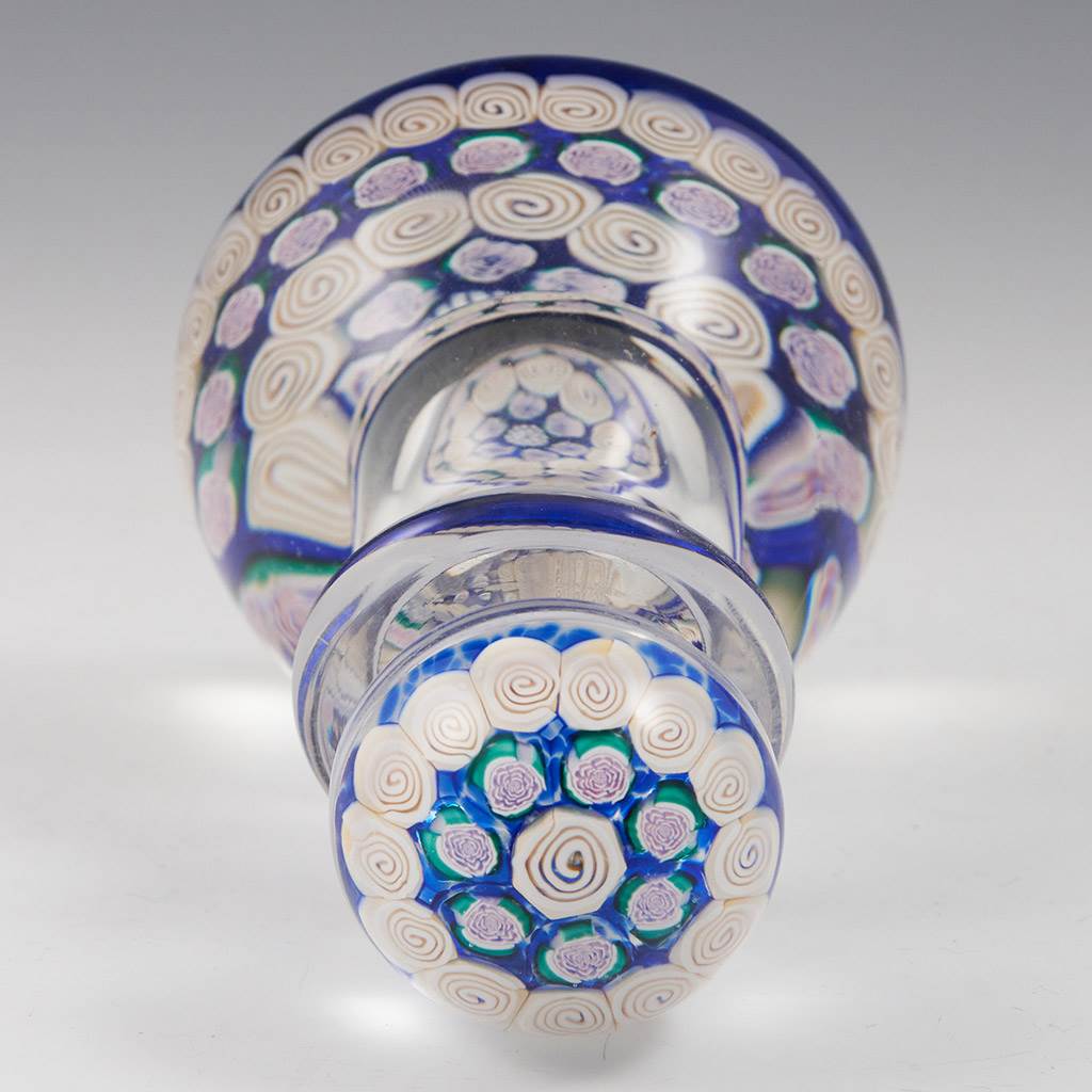 A John Deacons Magnum ” Clichy Rose ” Millefiori Ink Bottle Paperweight ...