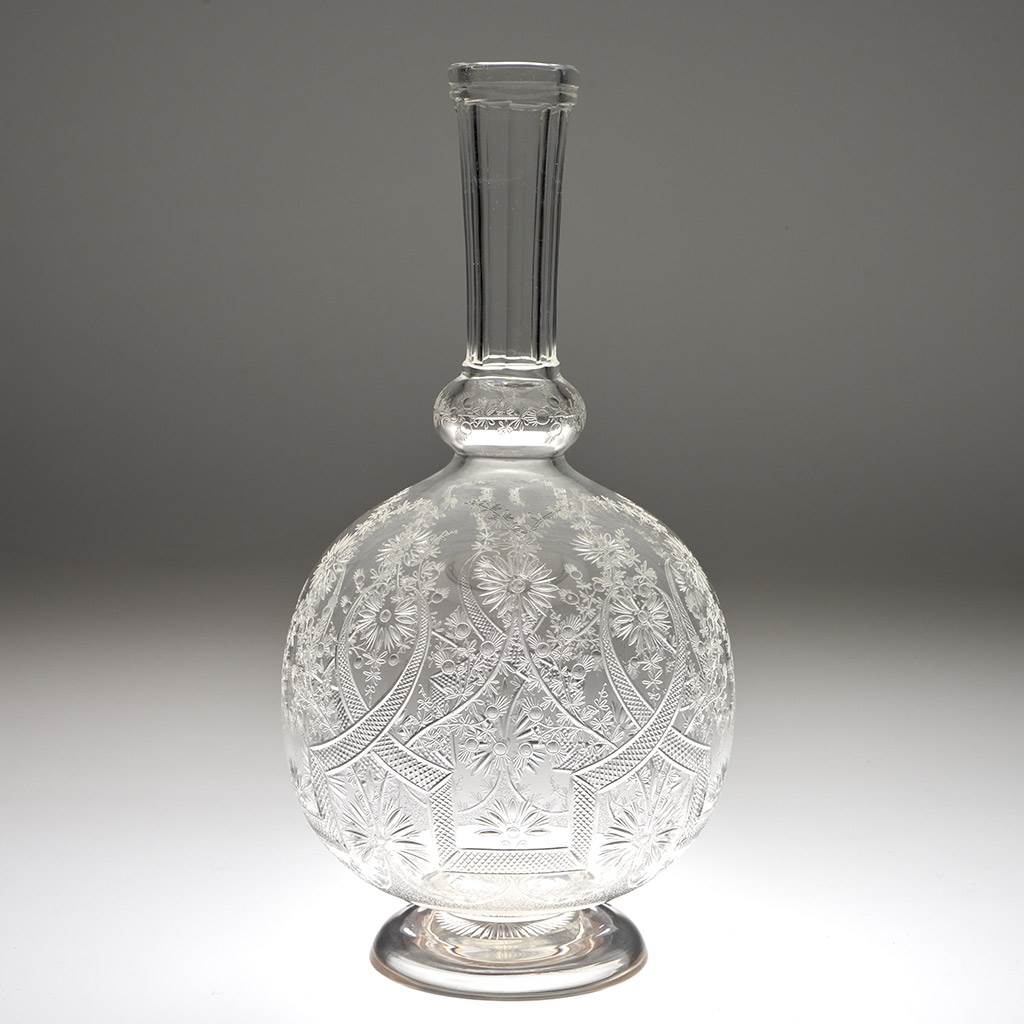 A Finely Engraved Victorian Glass Carafe c1875
