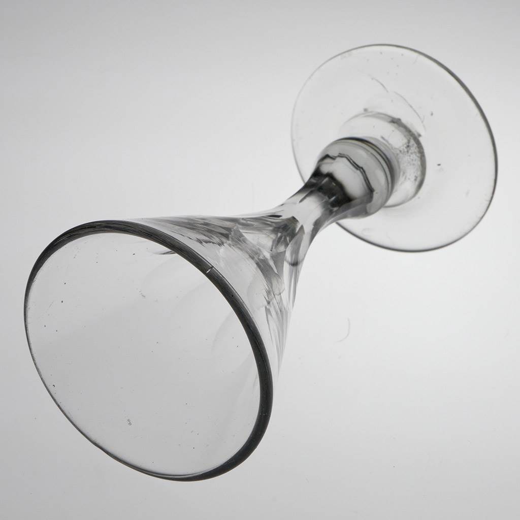 A Victorian Baluster Knop Tavern Penny Gin Glass c1860