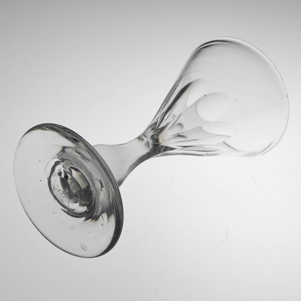 A Victorian Baluster Knop Tavern Penny Gin Glass c1860