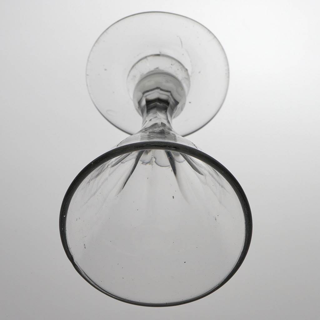 A Victorian Baluster Knop Tavern Penny Gin Glass c1860