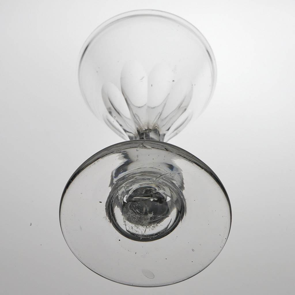 A Victorian Baluster Knop Tavern Penny Gin Glass c1860