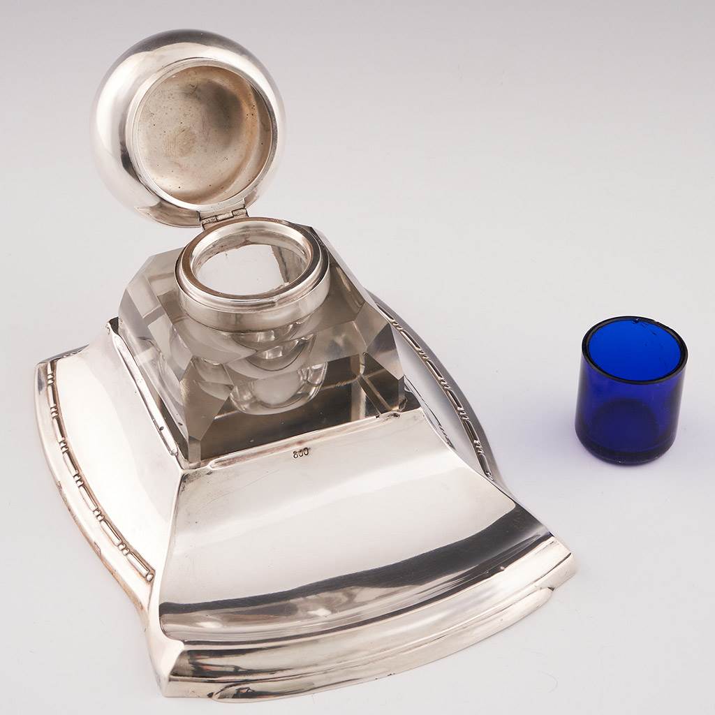 An Early 20th Century German Silver Inkstand