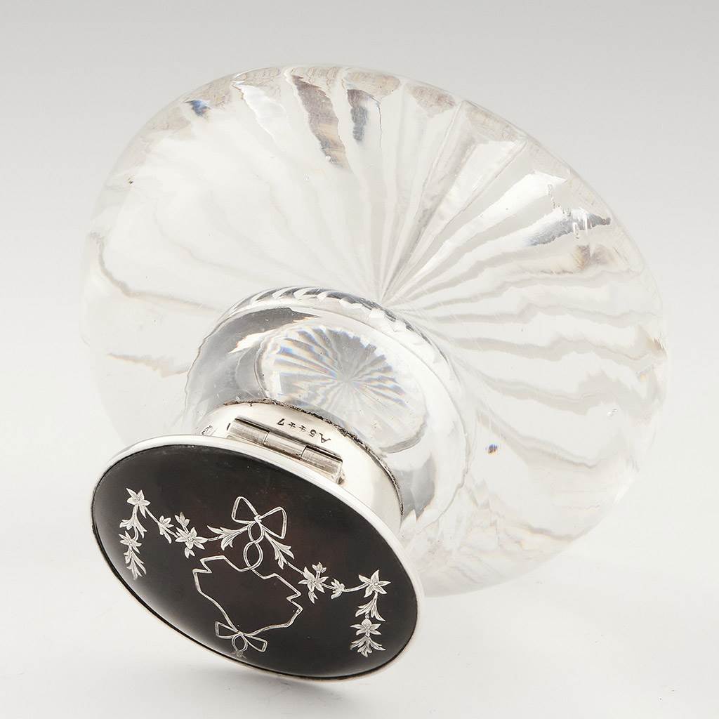 Sterling Silver and Tortoiseshell Paperweight Inkwell London 1912 Was £225