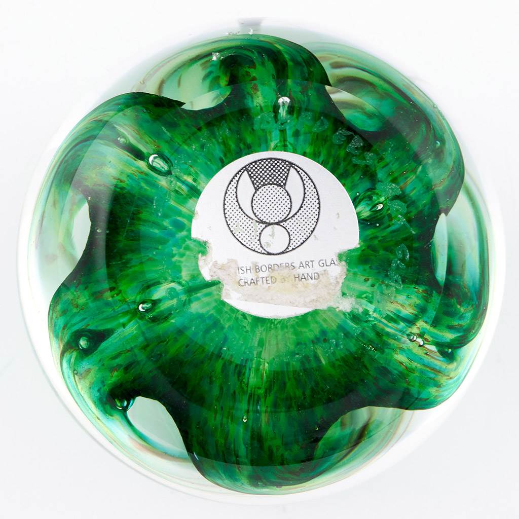 A Scottish Borders Peter Holmes Irish Shamrock Paperweight c2005