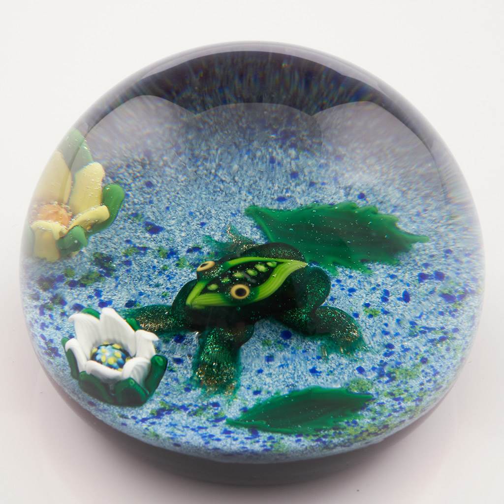 A William Manson Lampwork Frog Paperweight c1980