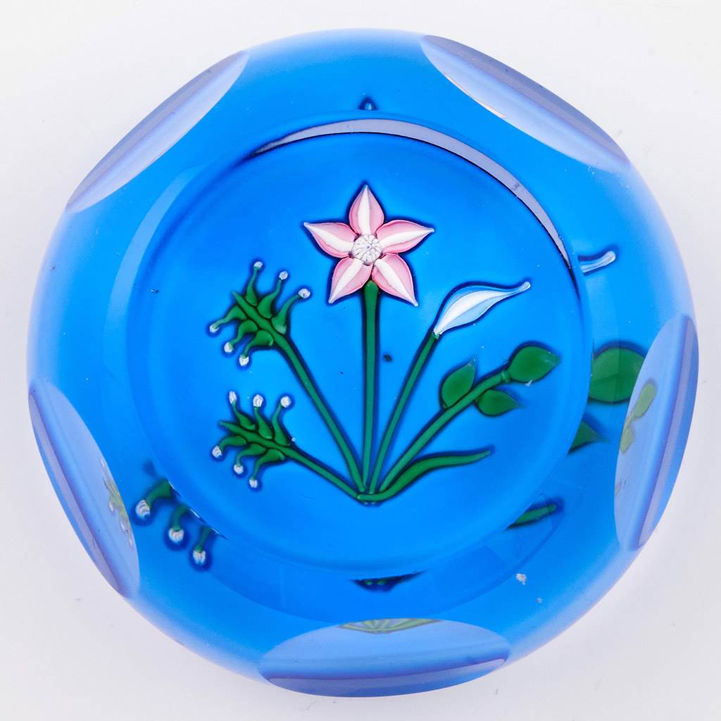John Deacons Paperweight Lampwork Flowers 2002