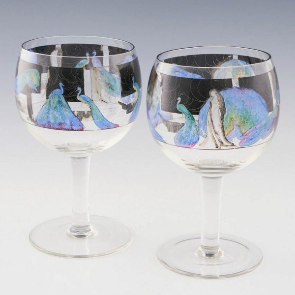 Art Deco Vetri Della Arte VEDAR Balloon Cocktail Glass c1925