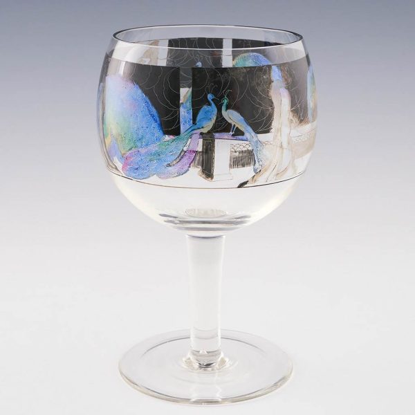 Art Deco Vetri Della Arte VEDAR Balloon Cocktail Glass c1925