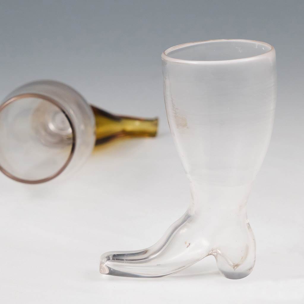 Antique Glass Boot from the Early 19th Century
