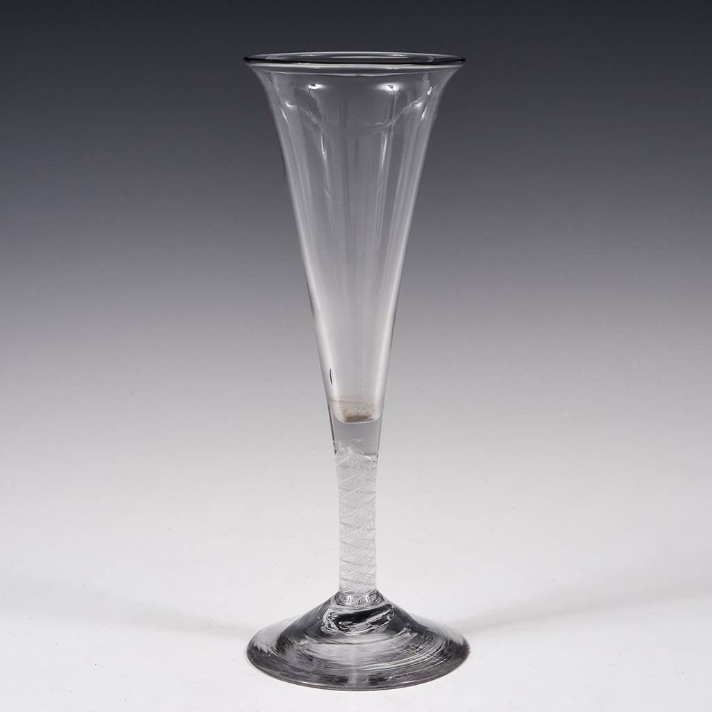 Georgian Opaque Twist Stem Champagne Glass c1760