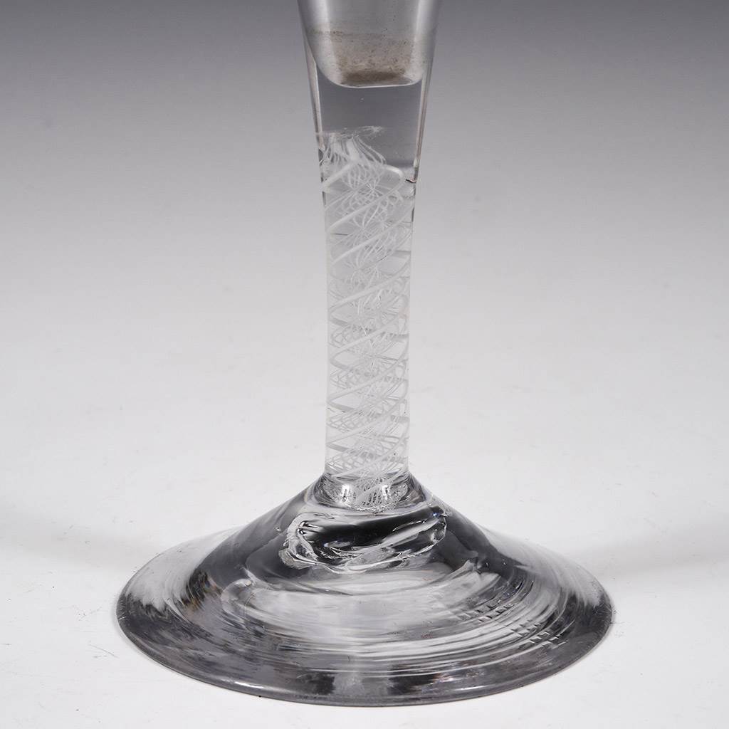 Georgian Opaque Twist Stem Champagne Glass c1760
