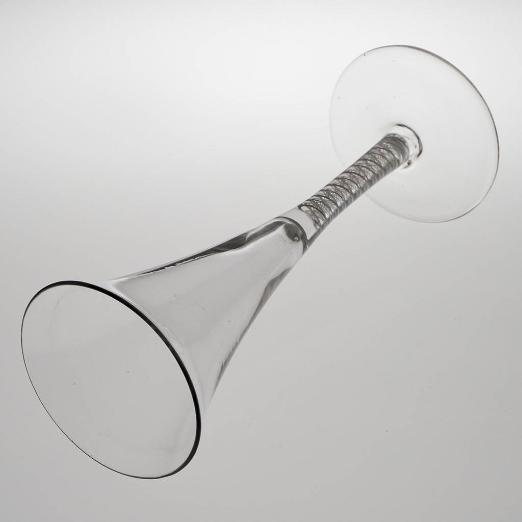 Georgian Opaque Twist Stem Champagne Flute c1760