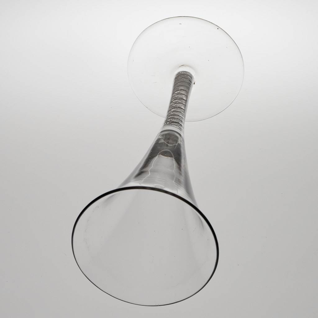 Georgian Opaque Twist Stem Champagne Flute c1760
