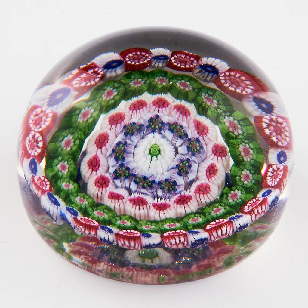 A Baccarat Dupont Concentric Paperweight c1920