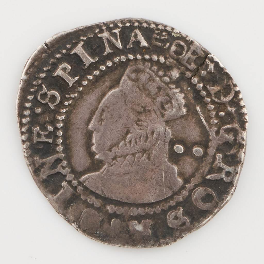 Elizabeth I Silver Half-Groat (2d), Key Mint Mark 1595-8