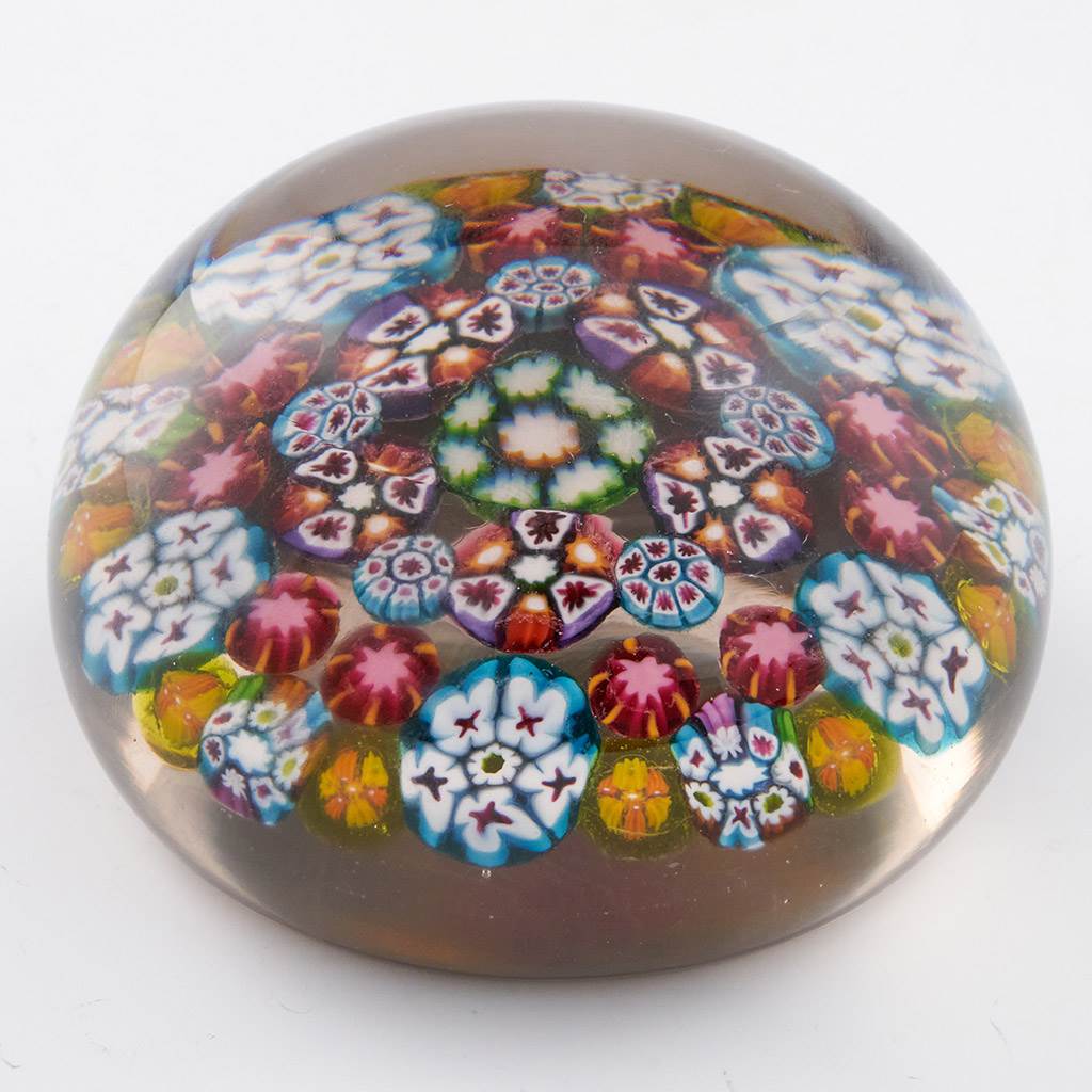 Paul Ysart Paperweight Concentric Millefiori Magnum c1950