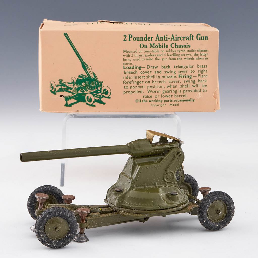 W Britain’s 2 Pounder Anti-Aircraft Gun on Wheeled Chassis (with shells ...
