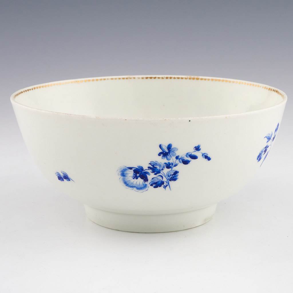 Worcester Porcelain Dry Blue Enamelled Slop Bowl c1770