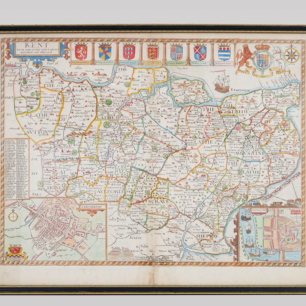 Antique Map – Kent With Her Cities And Earles Described And Observed ...