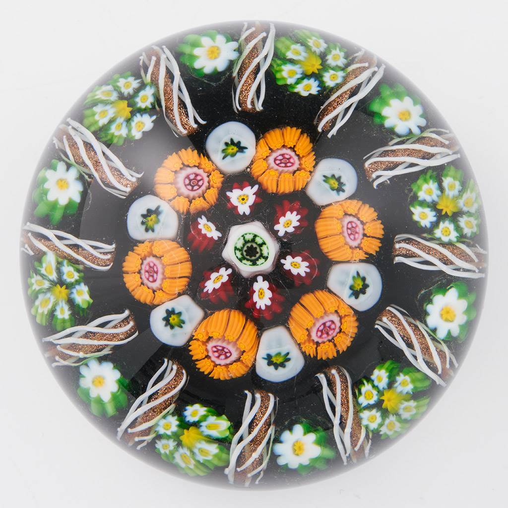 Paul Ysart Paperweight Concentric Millefiori c1950